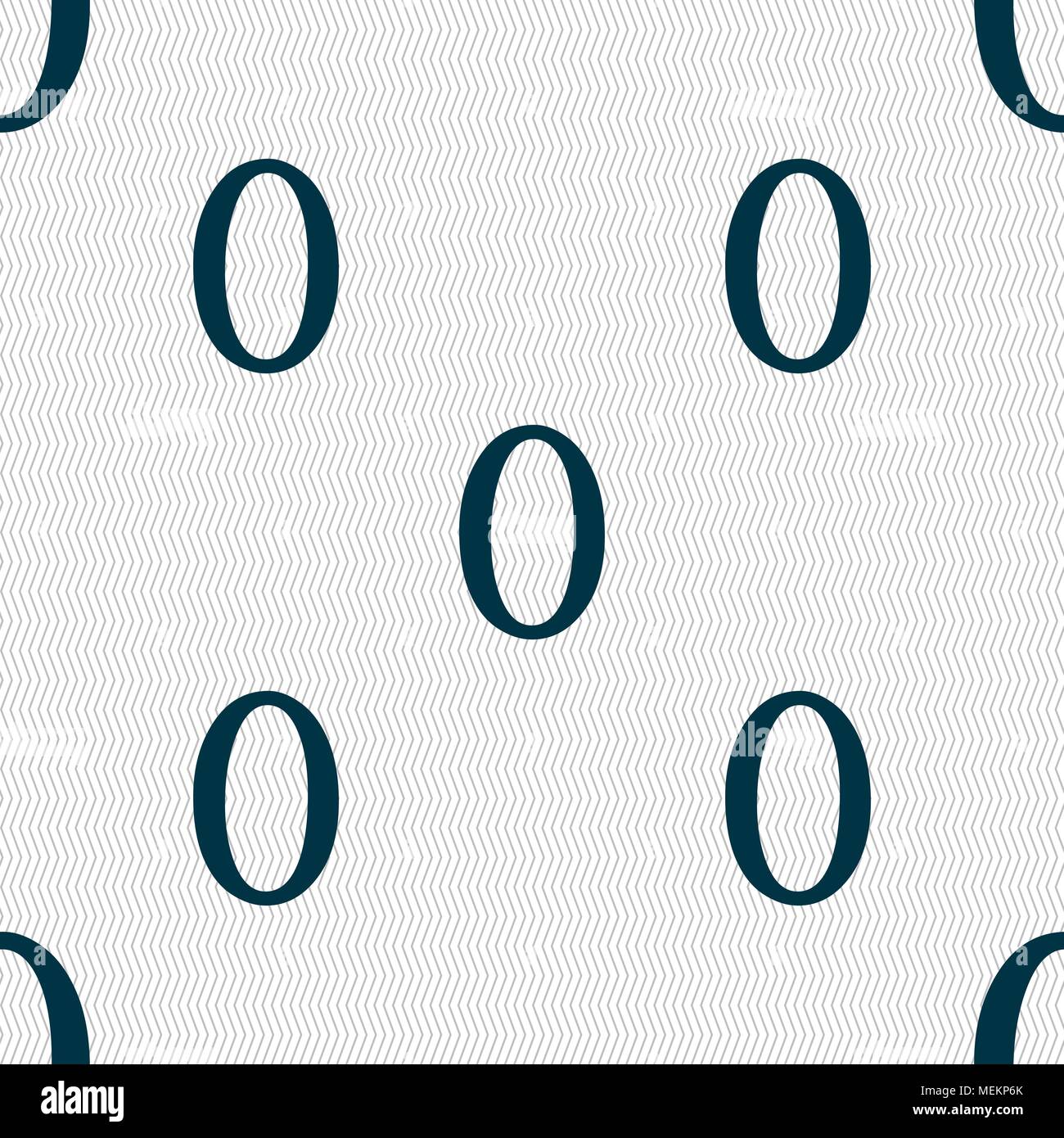 number zero icon sign. Seamless abstract background with geometric ...