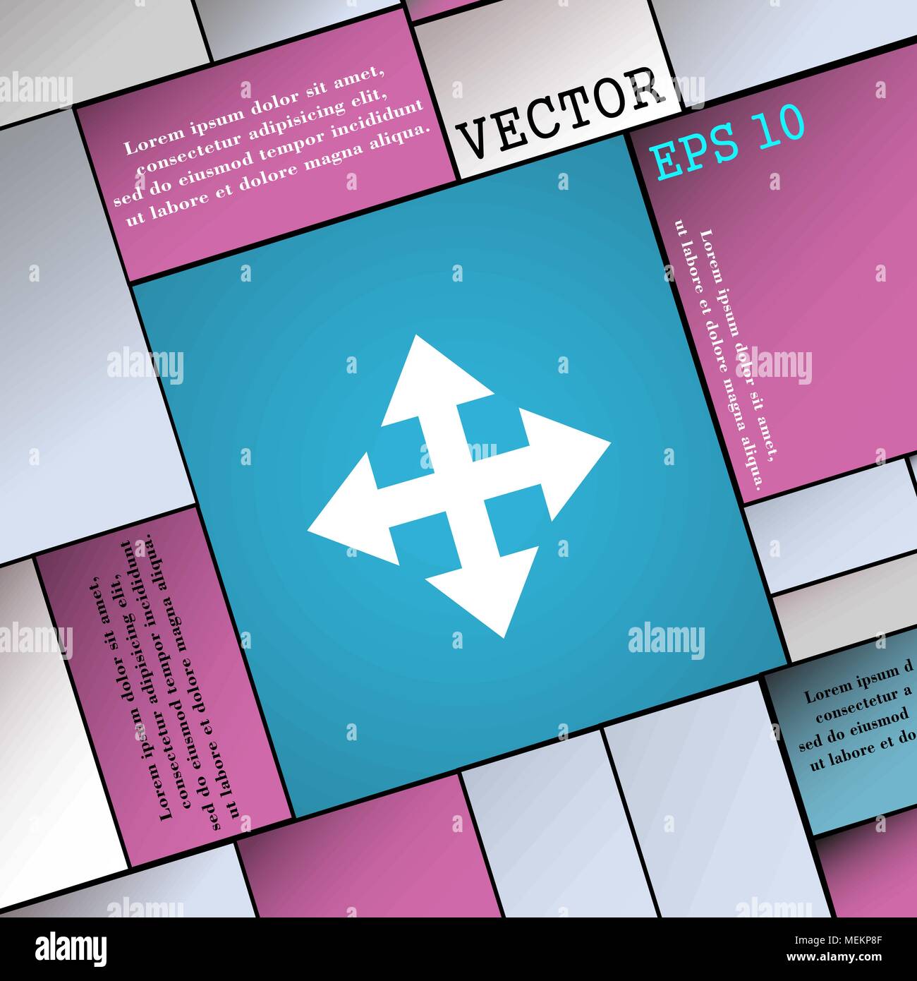 Deploying video, screen size icon sign. Modern flat style for your design. Vector illustration ...