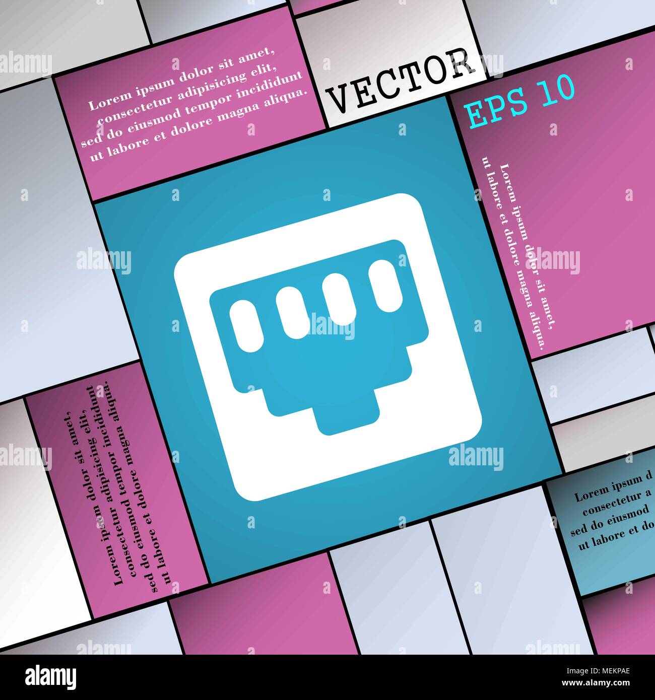 cable rj45, Patch Cord icon sign. Modern flat style for your design ...