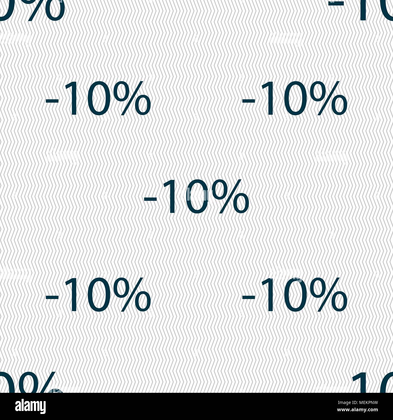 10 percent discount sign icon. Sale symbol. Special offer label ...