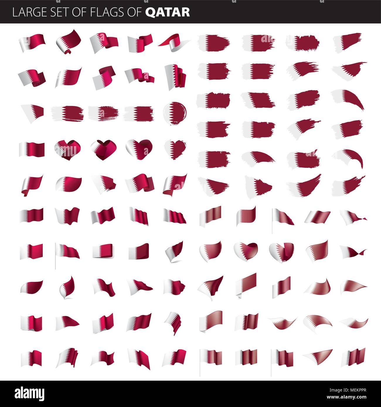 Qatar flag, vector illustration Stock Vector Image & Art - Alamy