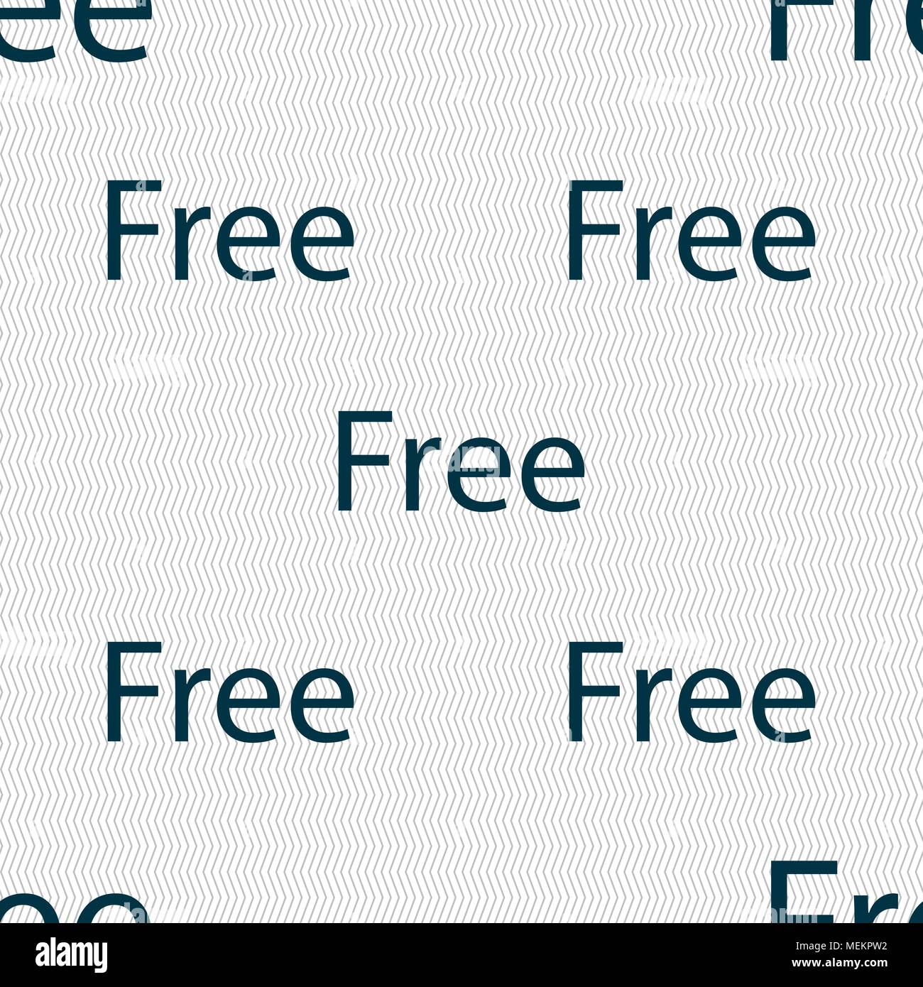 Free sign icon. Special offer symbol. Seamless abstract background with ...