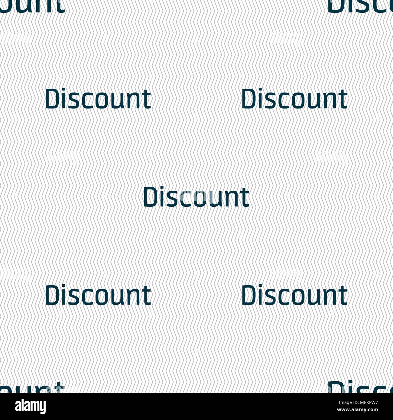 discount sign icon. Sale symbol. Special offer label. Seamless abstract ...