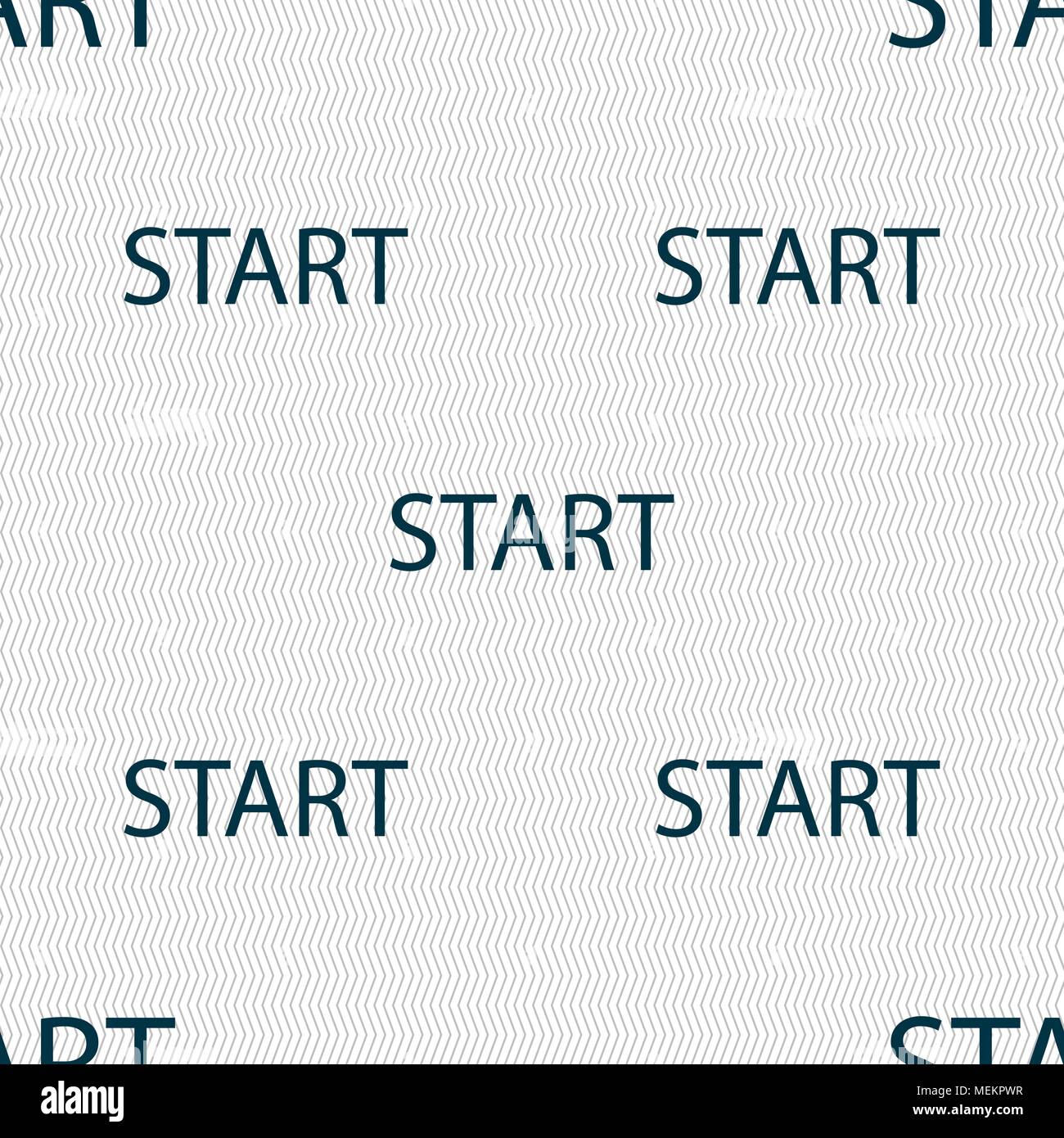 Start engine sign icon. Seamless abstract background with geometric ...