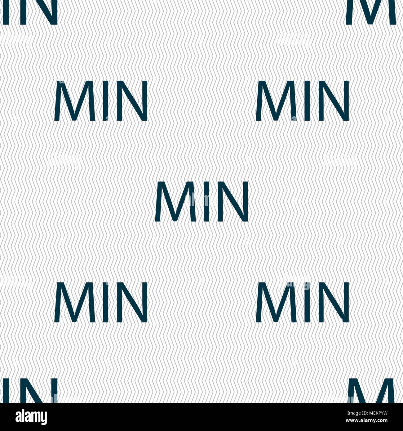 minimum sign icon. Seamless abstract background with geometric shapes ...