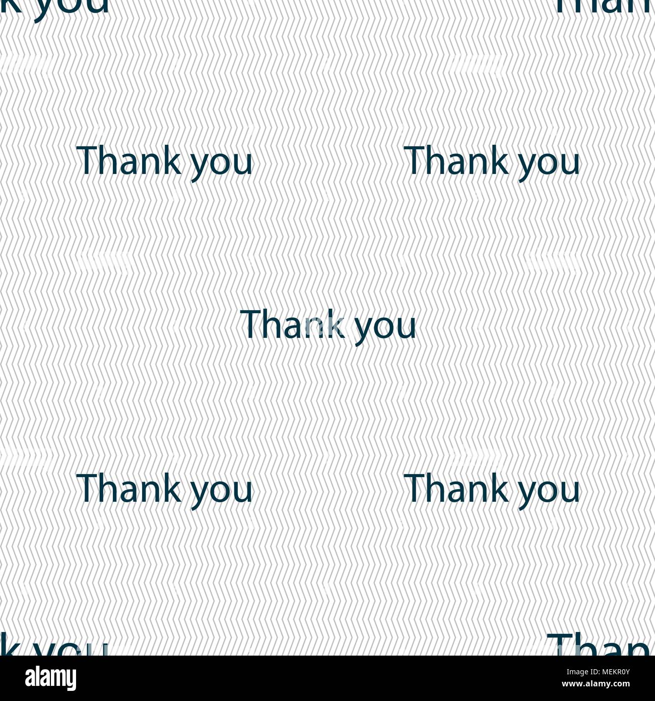 Thank you sign icon. Gratitude symbol. Seamless abstract background ...