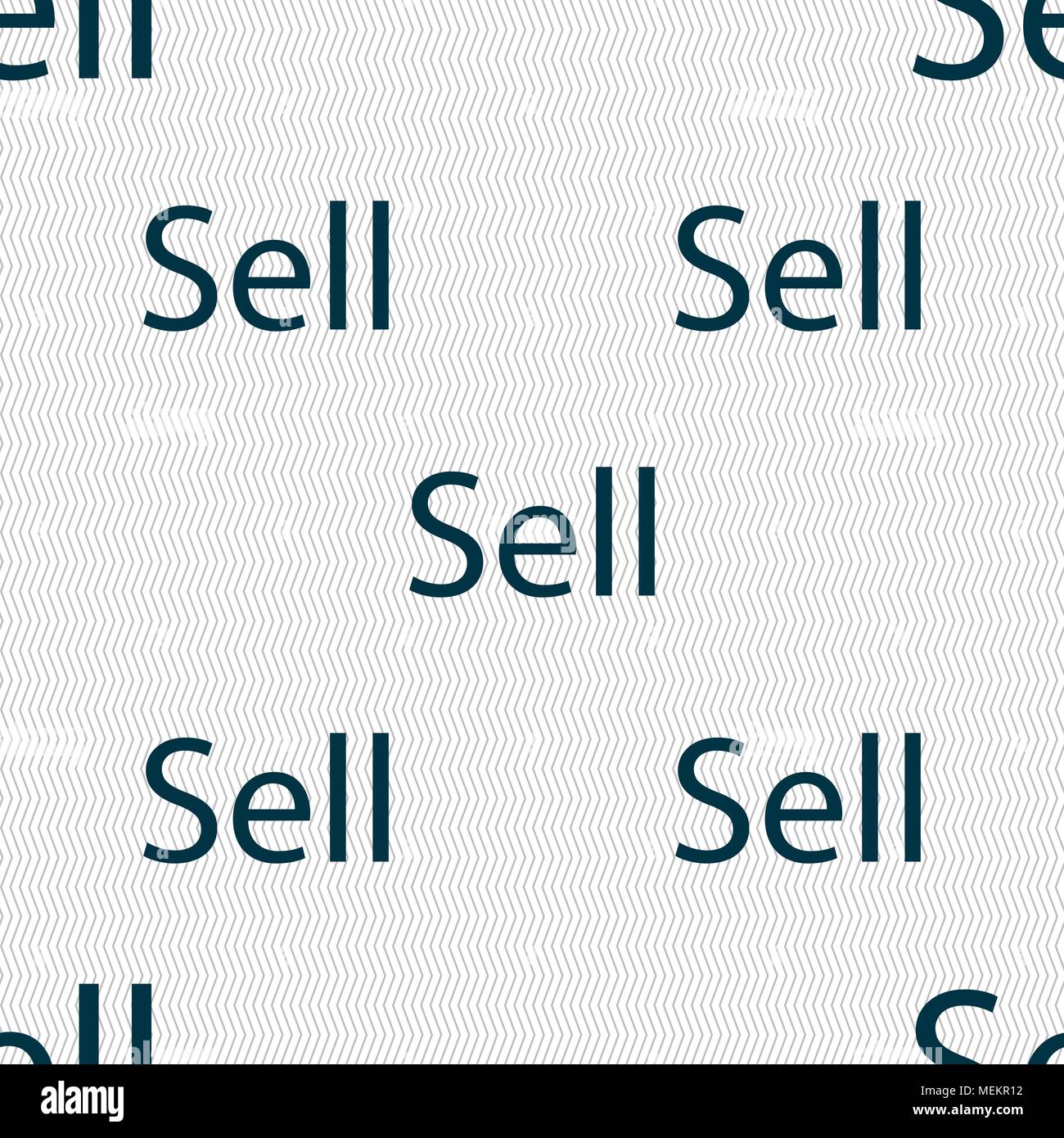 Sell sign icon. Contributor earnings button. Seamless abstract ...
