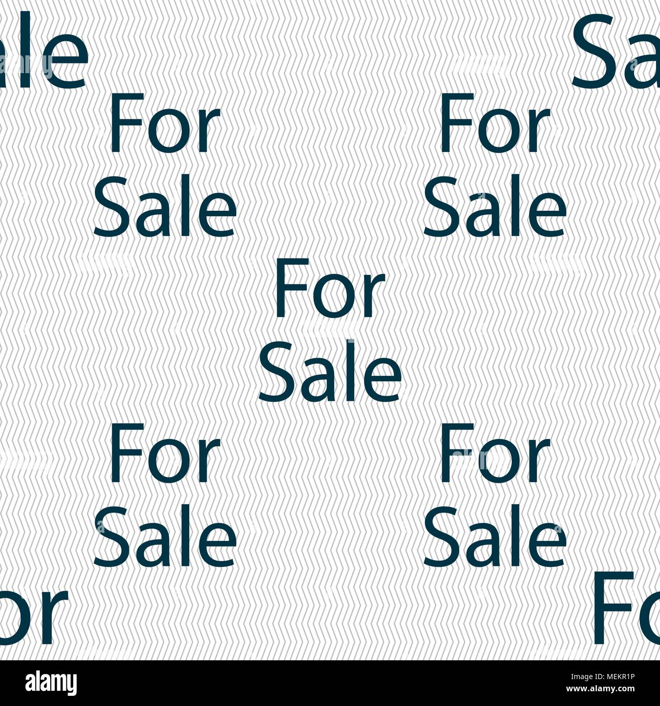 For sale sign icon. Real estate selling. Seamless abstract background ...