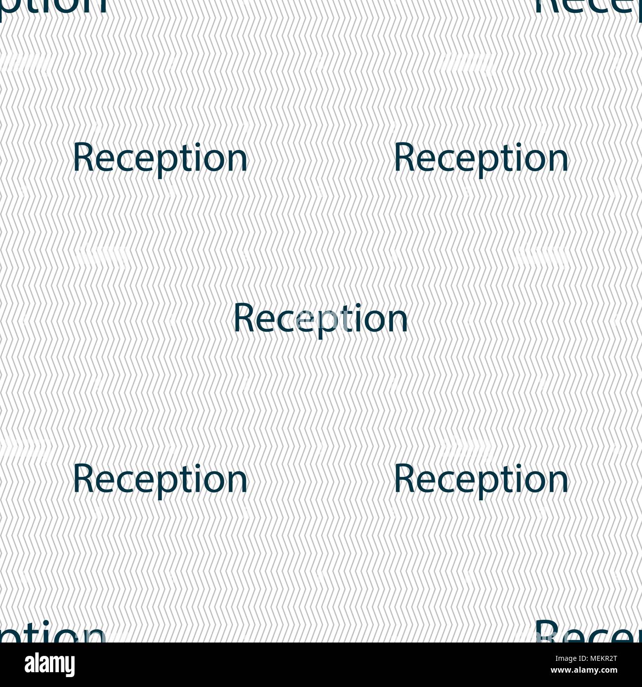 Reception sign icon. Hotel registration table symbol. Seamless abstract ...