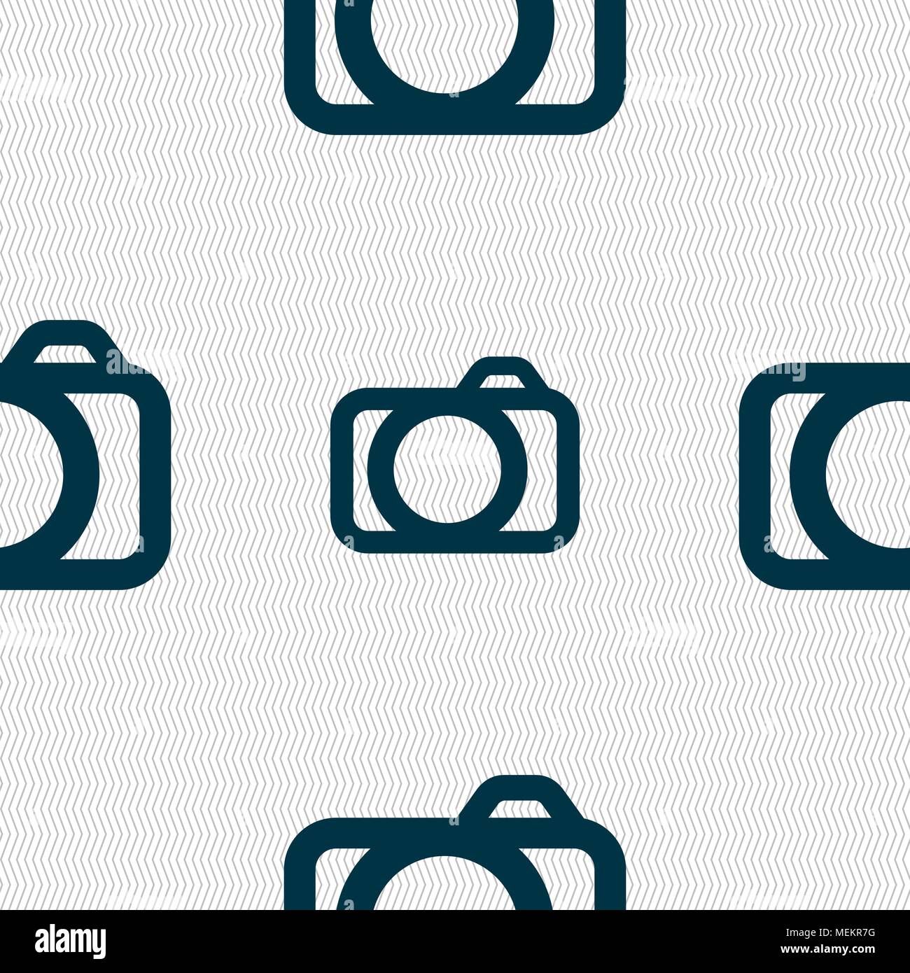 Photo camera sign icon. Digital photo camera symbol. Seamless abstract ...