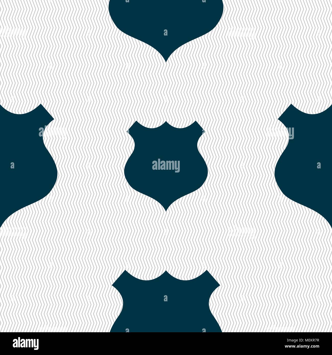 shield icon sign. Seamless abstract background with geometric shapes ...