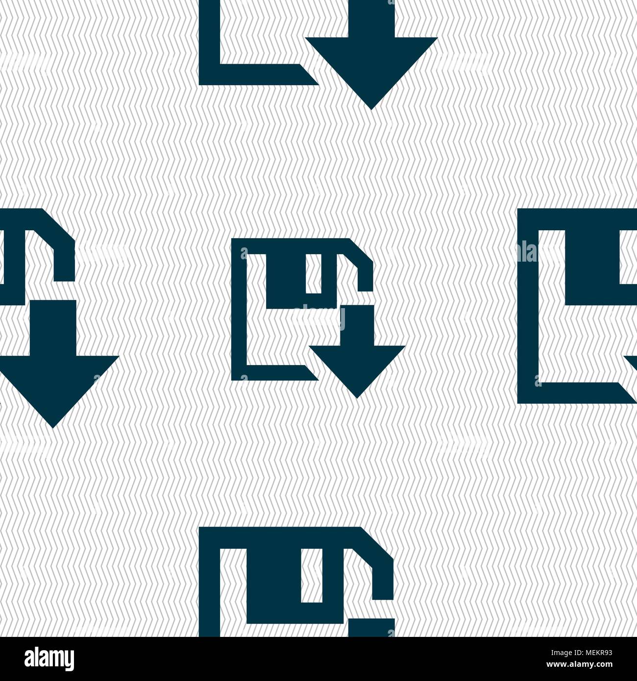 floppy icon. Flat modern design. Seamless abstract background with ...