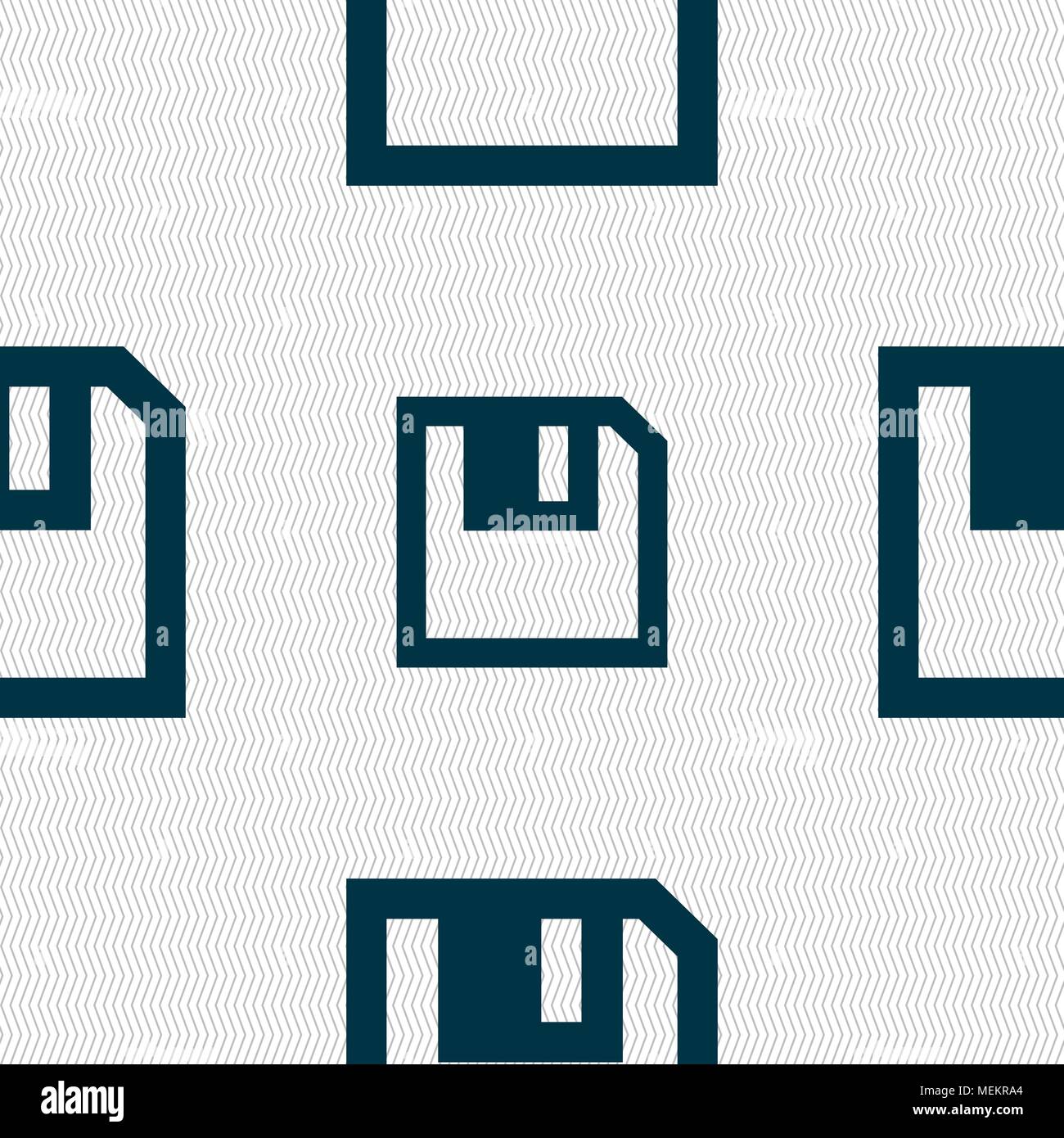 floppy icon. Flat modern design. Seamless abstract background with geometric shapes. Vector ...