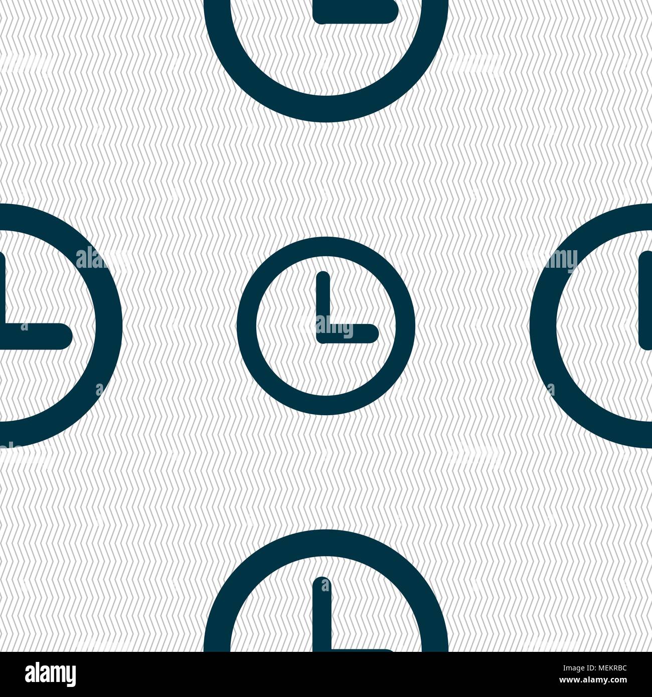 Clock sign icon. Mechanical clock symbol. Seamless abstract background ...