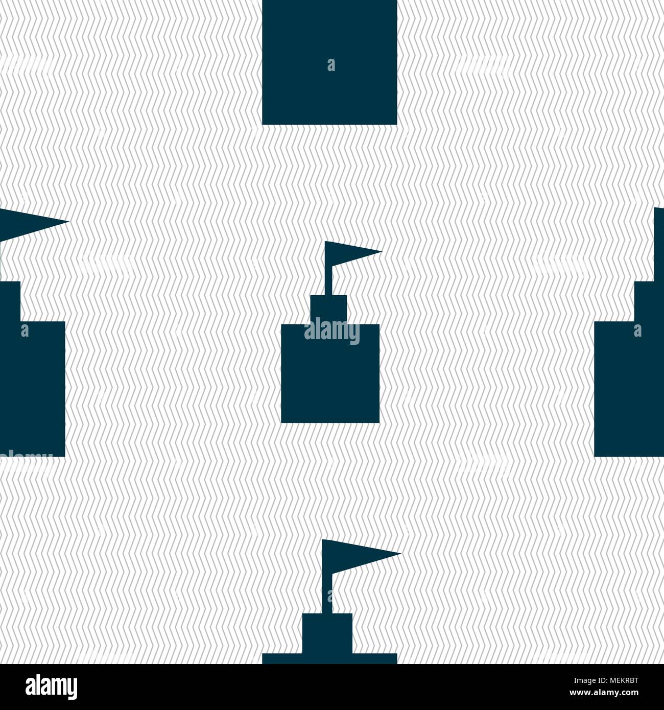 tower icon. Set Flat modern. Seamless abstract background with ...