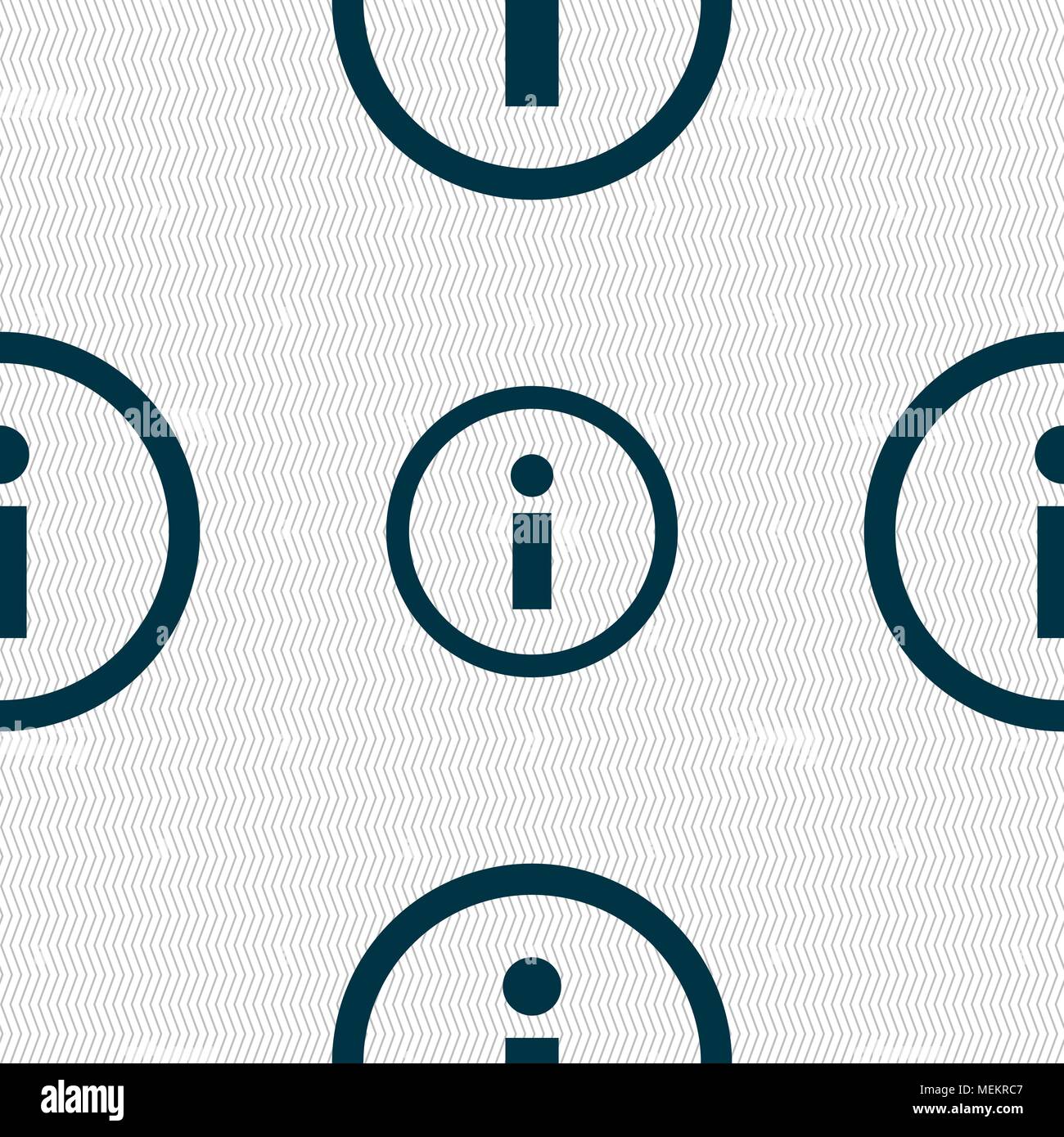 Information sign icon. Info speech bubble symbol. Seamless abstract ...