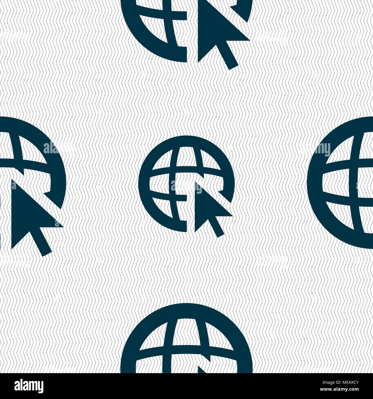 Internet sign icon. World wide web symbol. Cursor pointer. Seamless ...