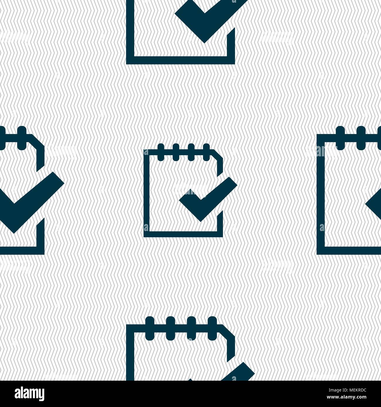 Edit document sign icon. Seamless abstract background with geometric ...