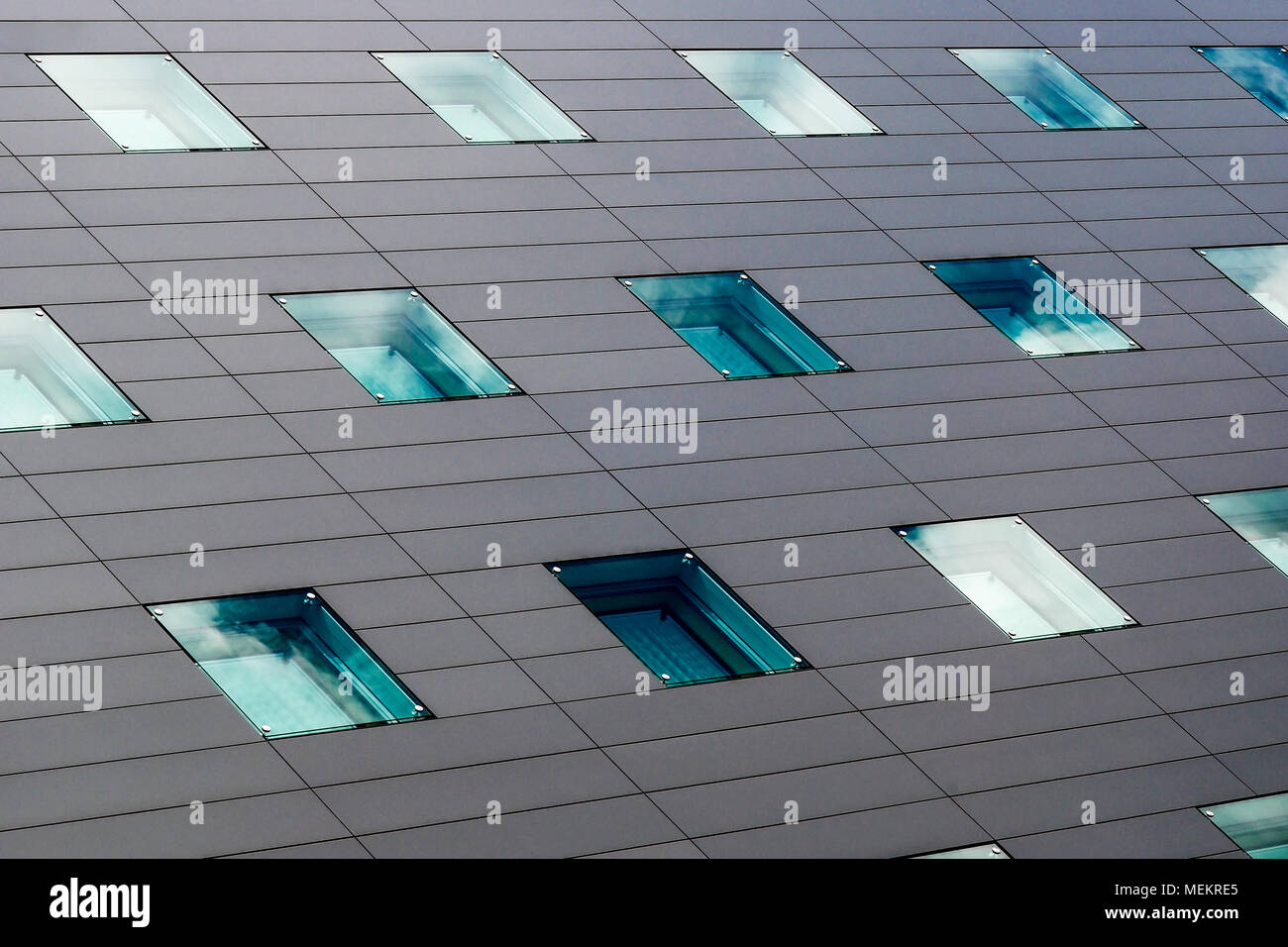 Modern windows mosaic in contemporary modular facade system Stock Photo ...
