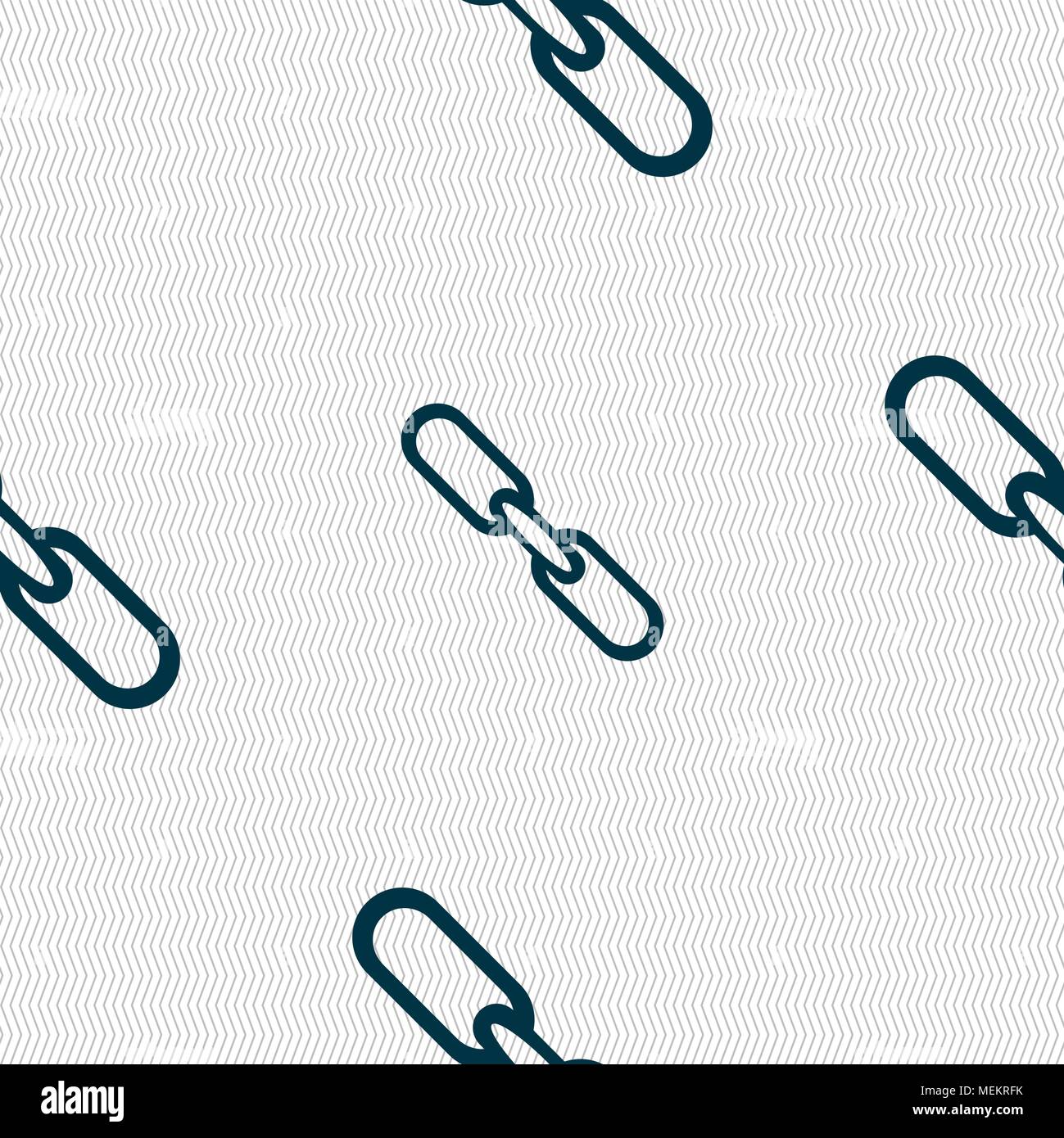 Link sign icon. Hyperlink chain symbol. Seamless abstract background ...