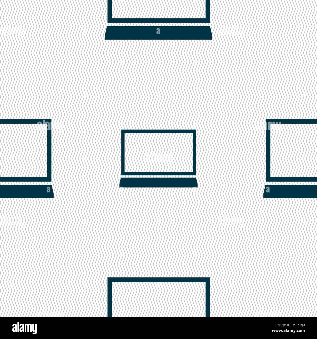 Laptop sign icon. Notebook pc symbol. Seamless abstract background with ...