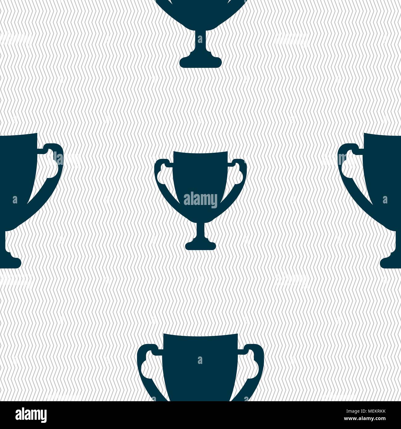 Winner cup sign icon. Awarding of winners symbol. Trophy. Seamless ...