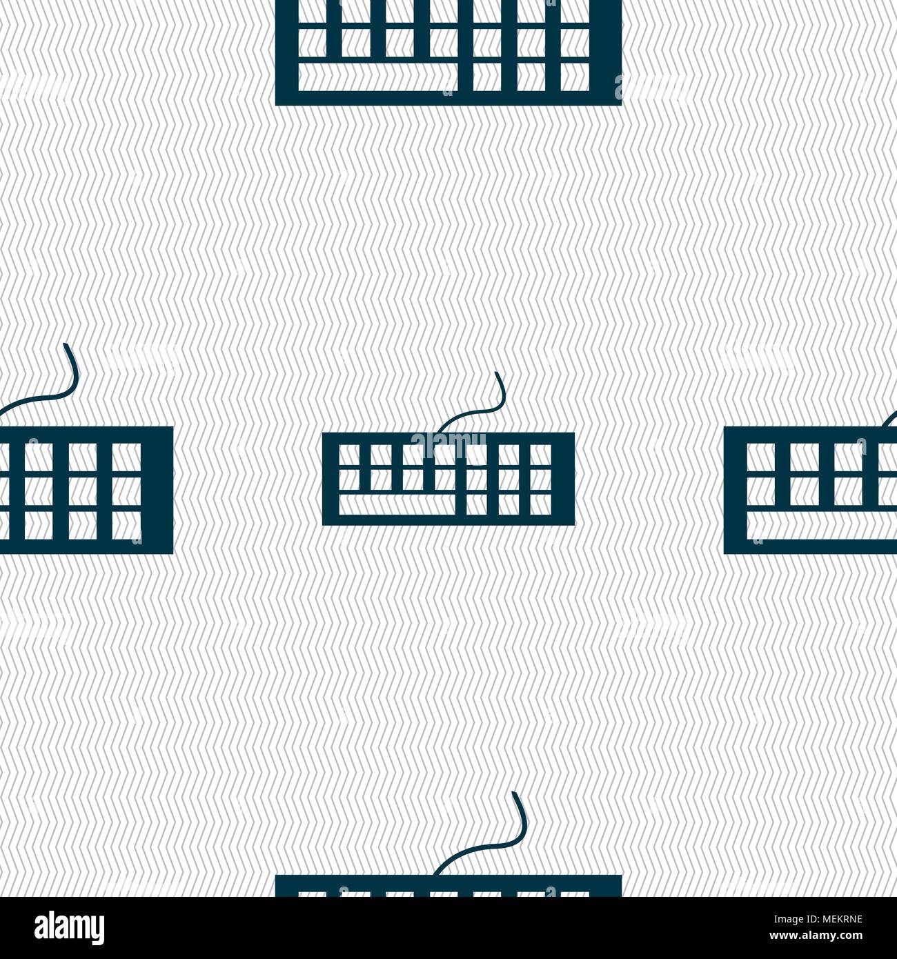 Computer keyboard Icon. Seamless abstract background with geometric shapes. Vector illustration ...