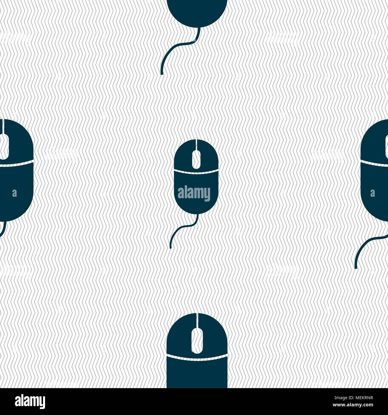 Computer mouse sign icon. Optical with wheel symbol. Seamless abstract ...