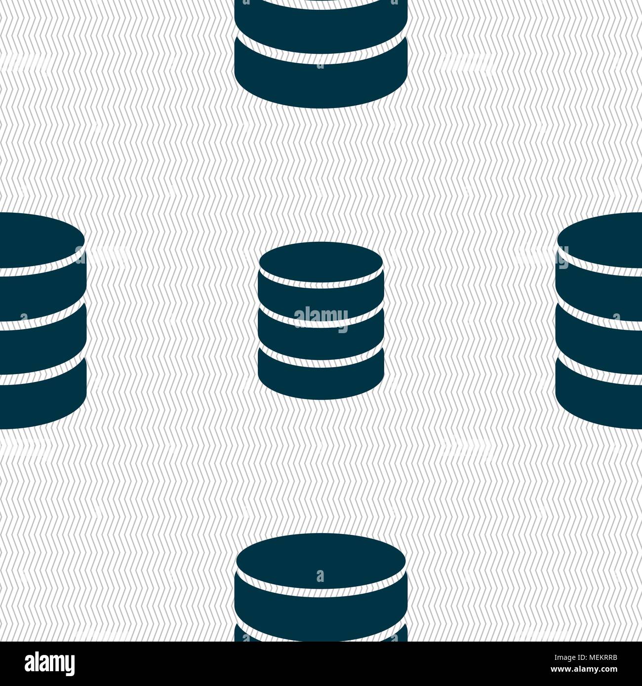 Hard disk and database sign icon. flash drive stick symbol. Seamless ...