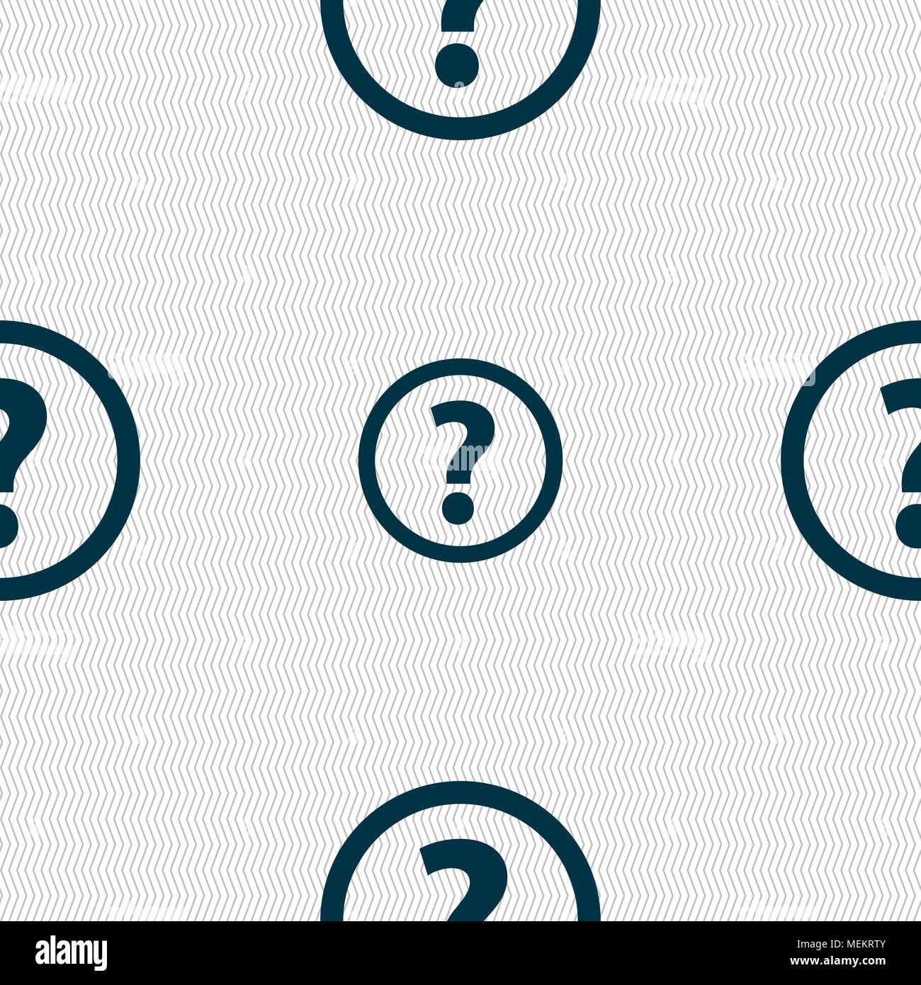 Question mark sign icon. Help speech bubble symbol. FAQ sign. Seamless ...