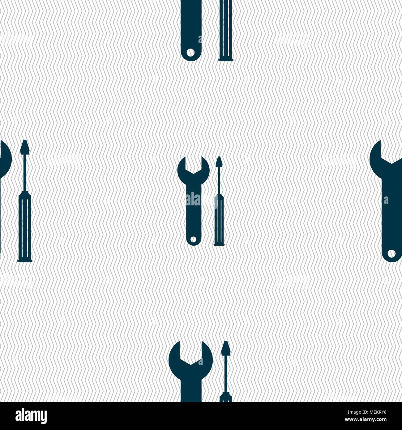 Repair tool sign icon. Service symbol. screwdriver with wrench ...