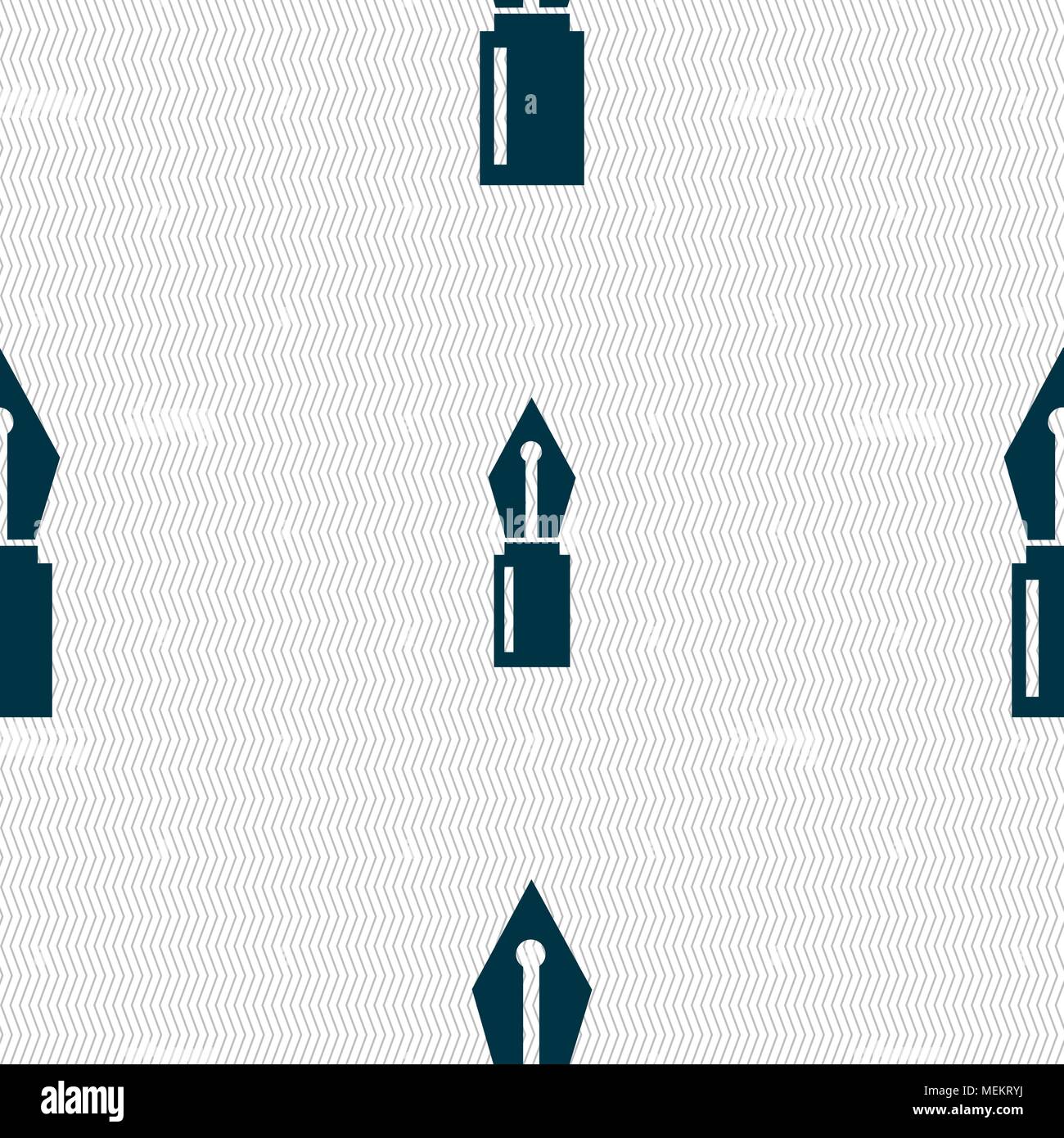 Pen sign icon. Edit content button. Seamless abstract background with ...
