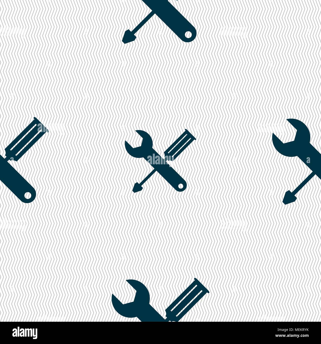 Repair tool sign icon. Service symbol. screwdriver with wrench ...
