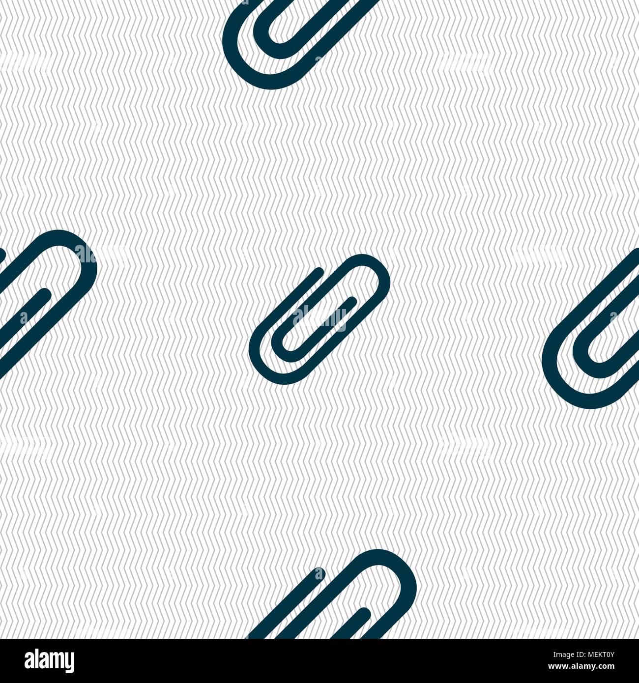 Paper clip sign icon. Clip symbol. Seamless abstract background with ...