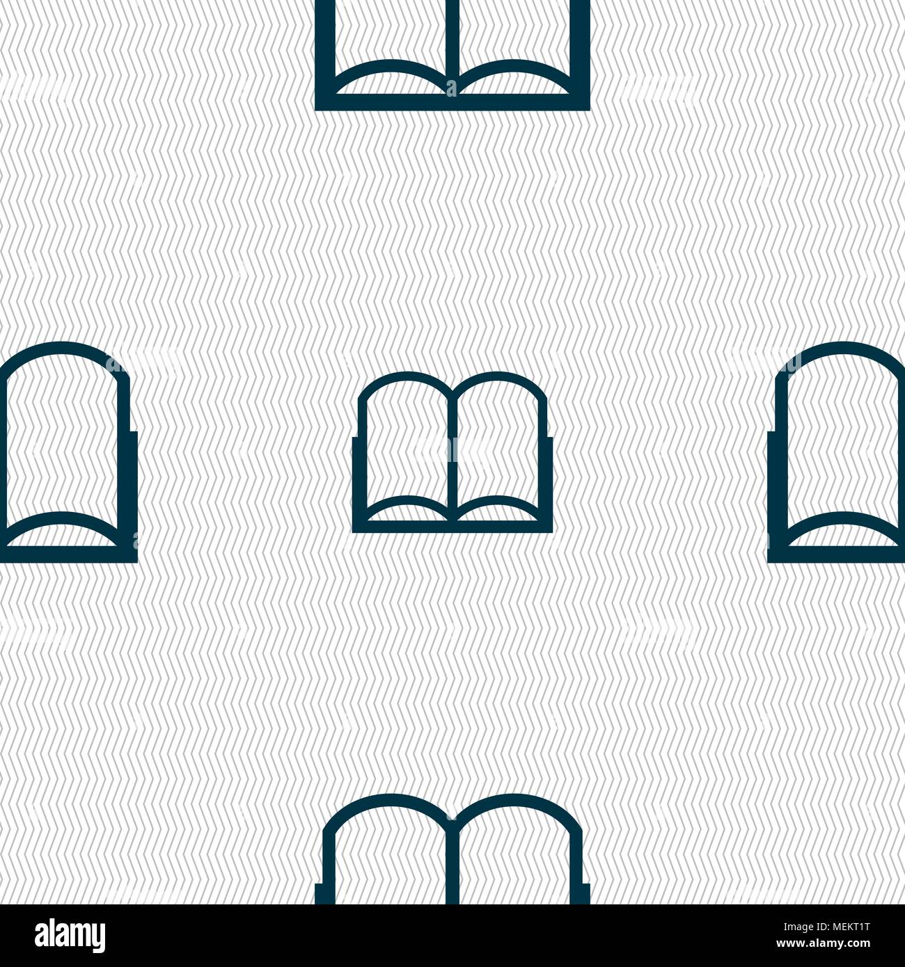 Book sign icon. Open book symbol. Seamless abstract background with ...