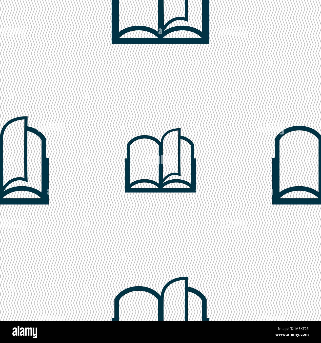 Book sign icon. Open book symbol. Seamless abstract background with ...