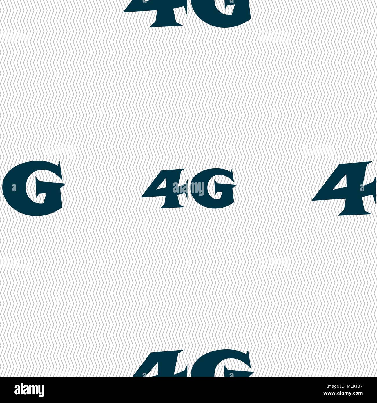 4G sign icon. Mobile telecommunications technology symbol. Seamless ...