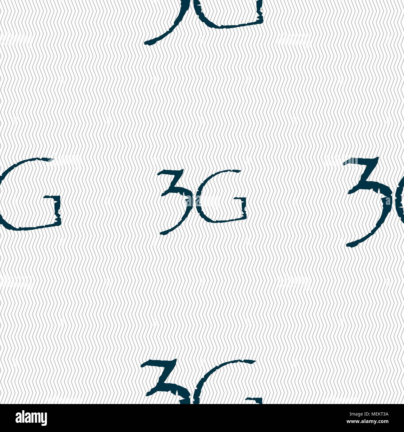 3G sign icon. Mobile telecommunications technology symbol. Seamless ...
