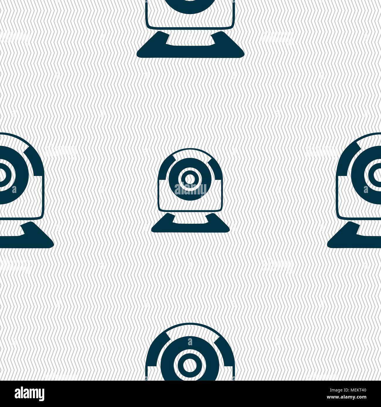 Webcam sign icon. Web video chat symbol. Camera chat. Seamless abstract ...