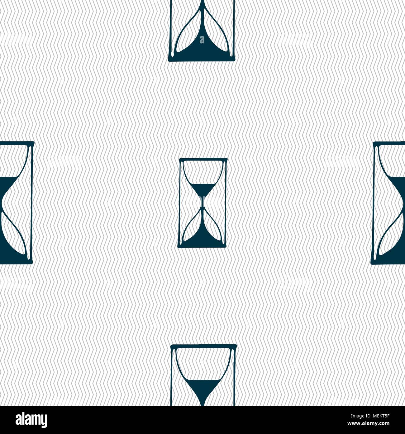 Hourglass sign icon. Sand timer symbol. Seamless abstract background ...