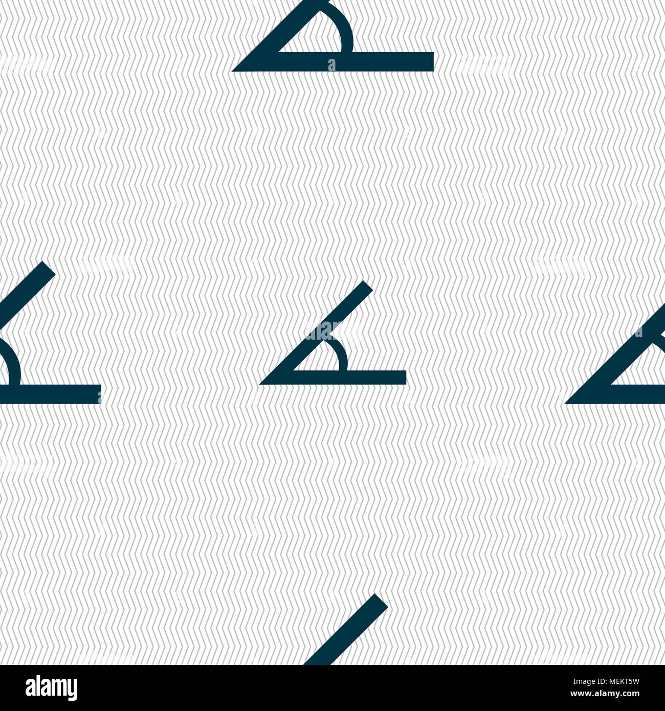 Angle 45 degrees icon sign. Seamless abstract background with geometric shapes. Vector ...