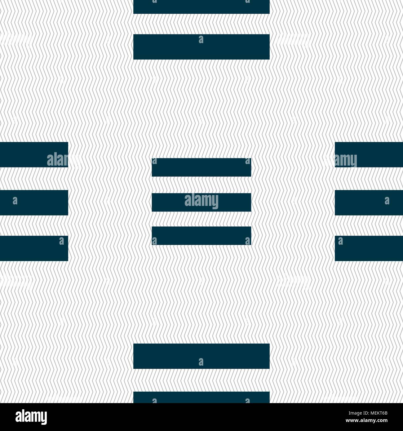 Align text to the width icon sign. Seamless abstract background with ...