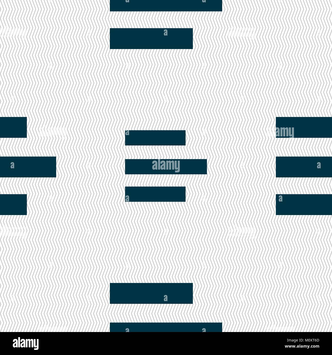 Left-aligned icon sign. Seamless abstract background with geometric ...