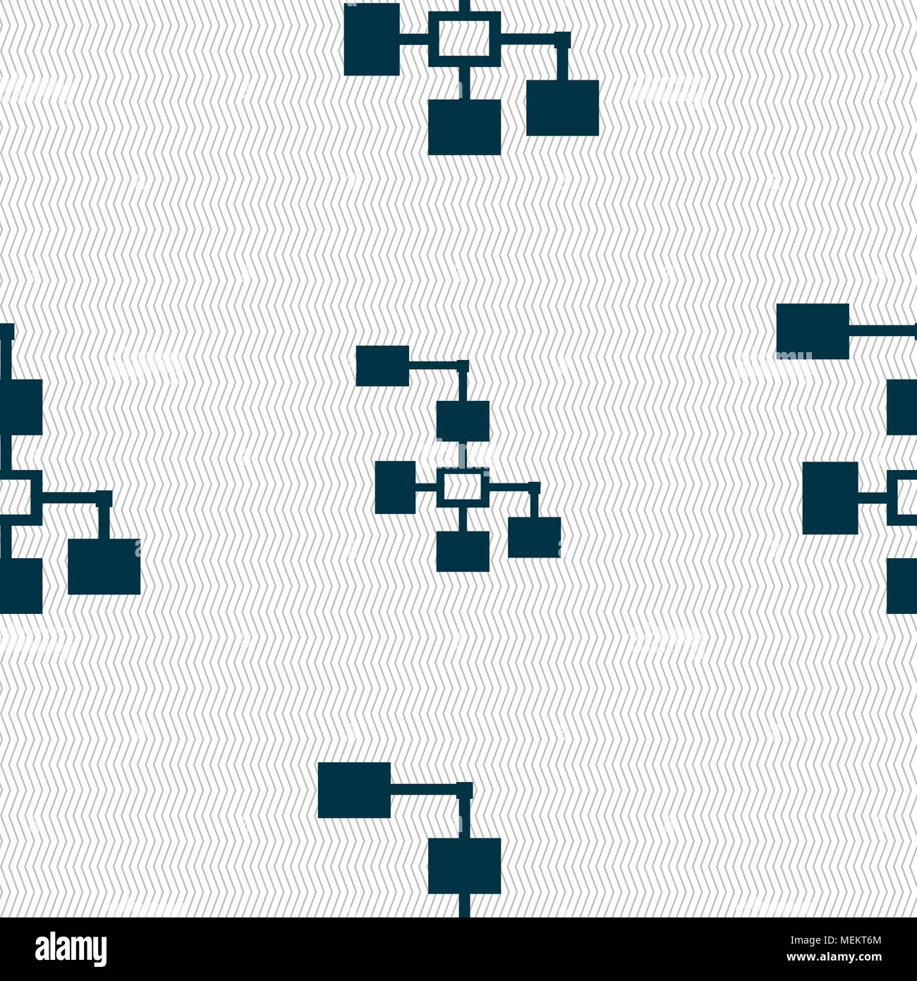 Local Network icon sign. Seamless abstract background with geometric ...