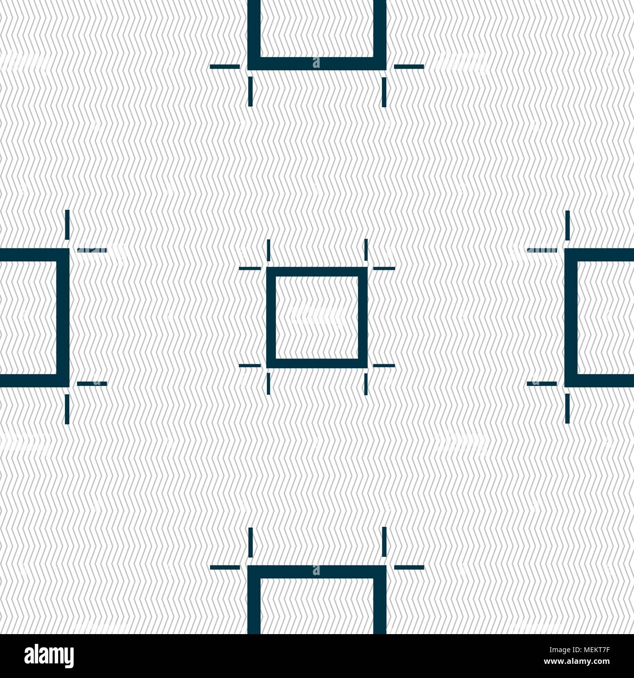 Crops and Registration Marks icon sign. Seamless abstract background ...