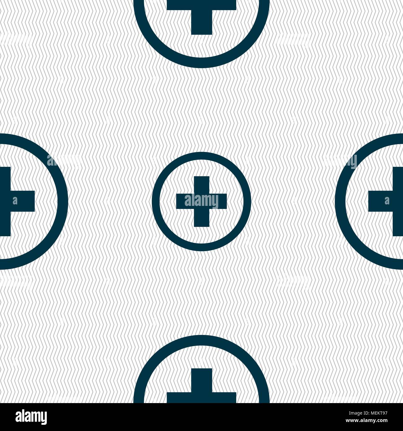 Plus, Positive, zoom icon sign. Seamless abstract background with ...