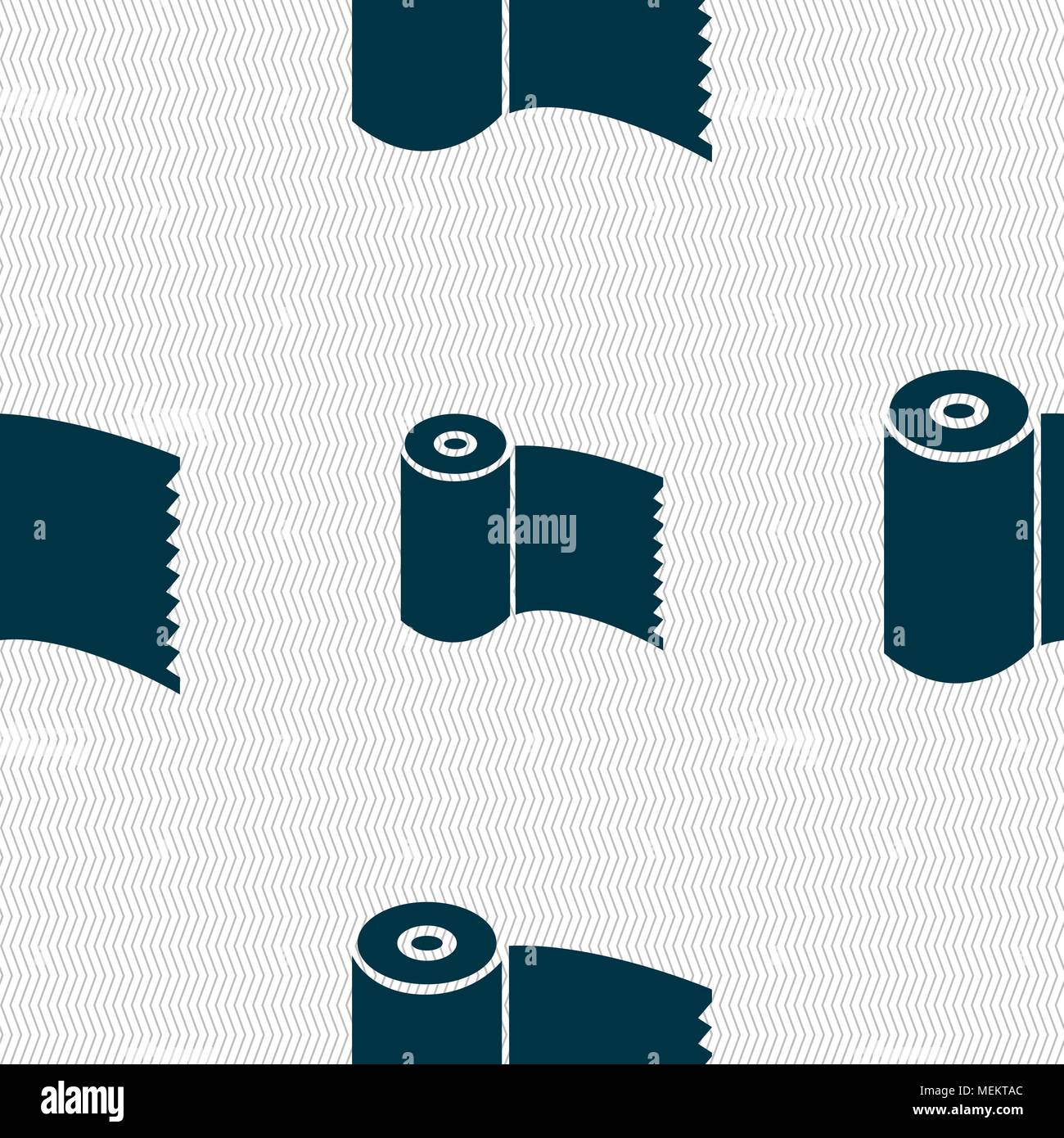 Toilet paper, WC roll icon sign. Seamless abstract background with ...