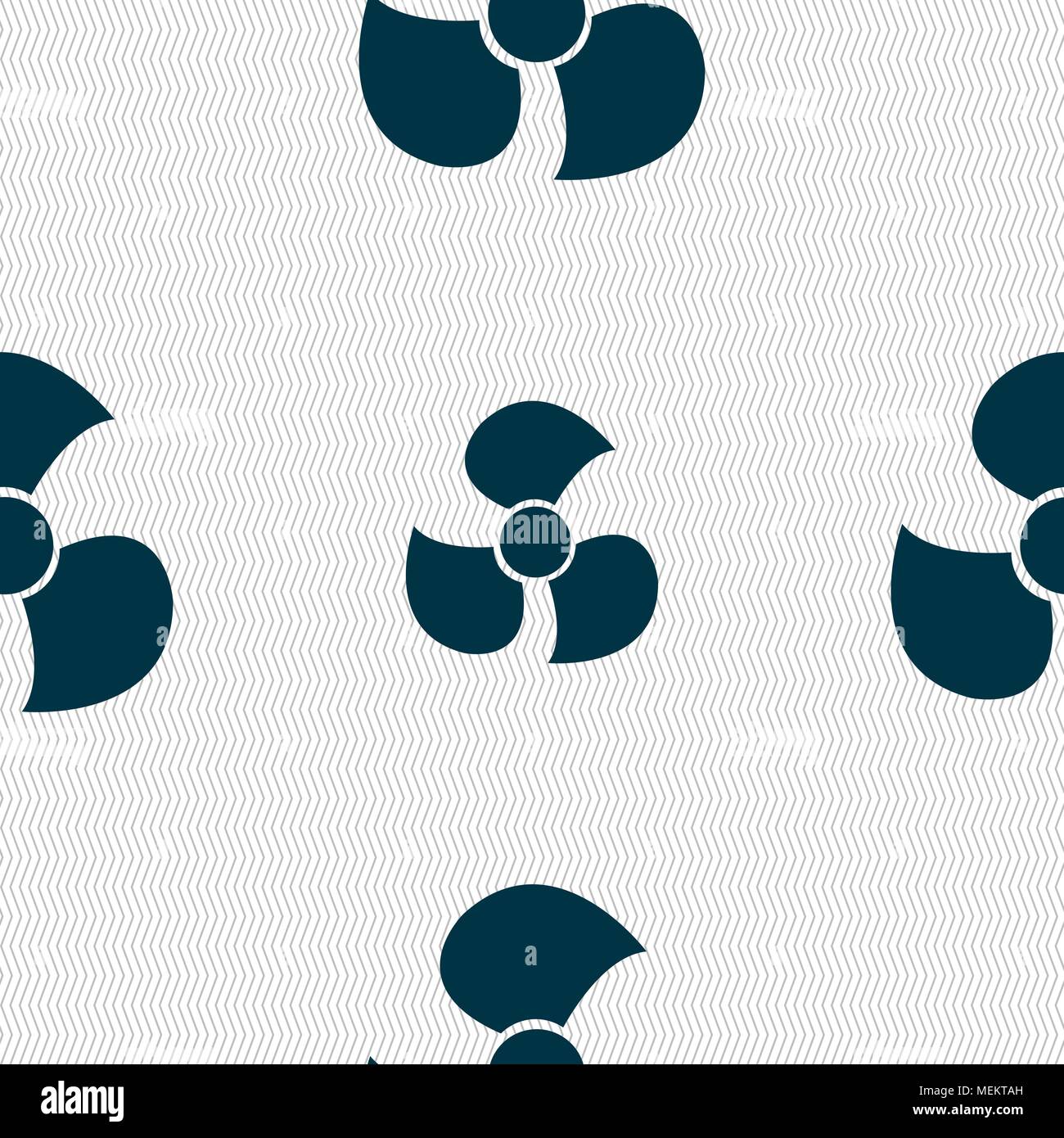 Fans, propeller icon sign. Seamless abstract background with geometric ...