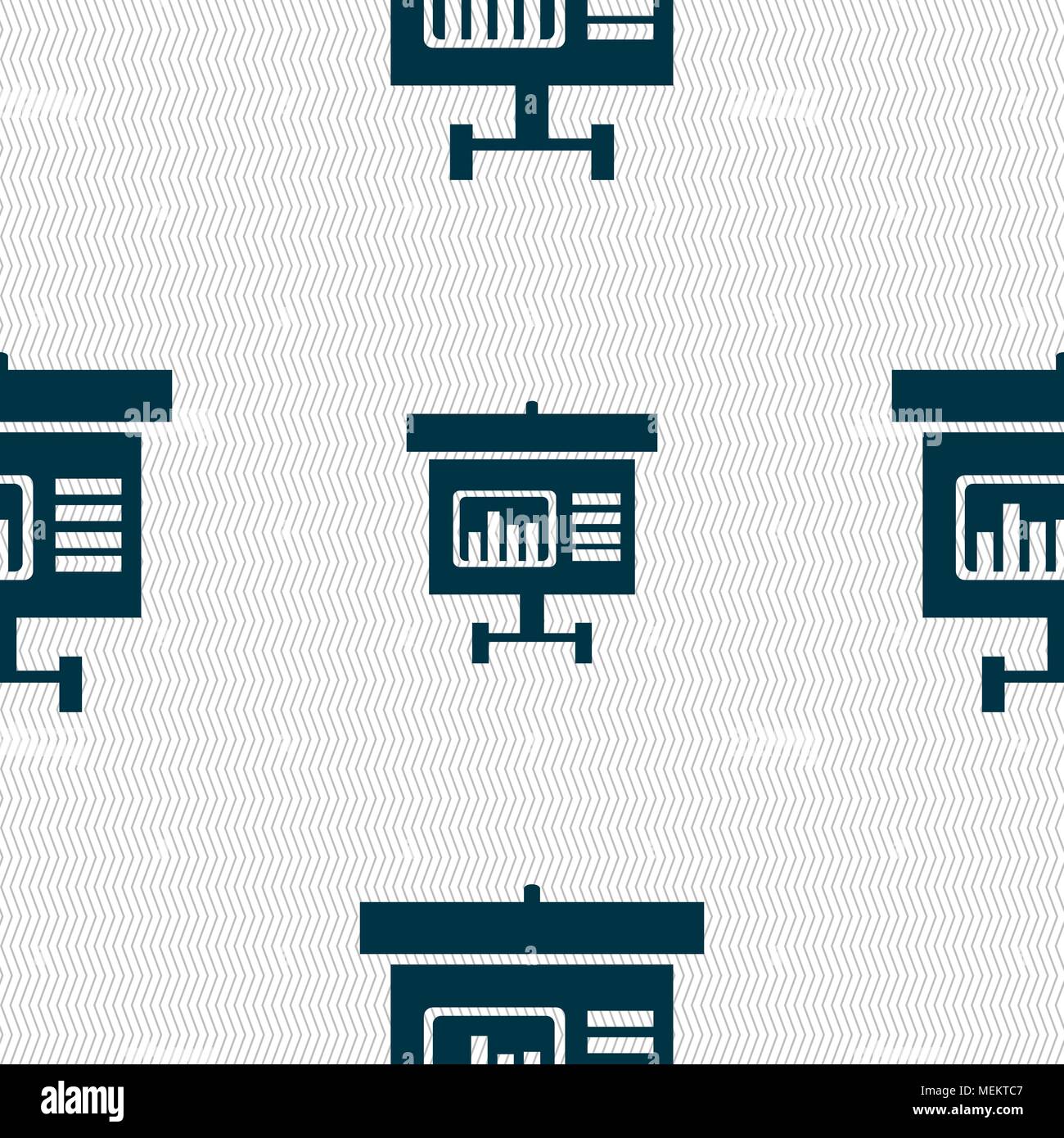 Graph icon sign. Seamless abstract background with geometric shapes ...
