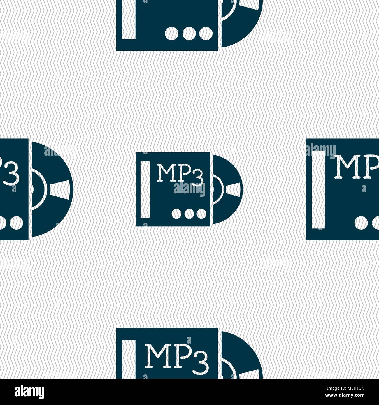 mp3 player icon sign. Seamless abstract background with geometric ...